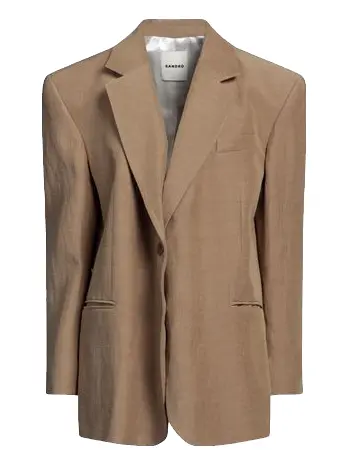 Sandro Single-breasted Blazer - Beige