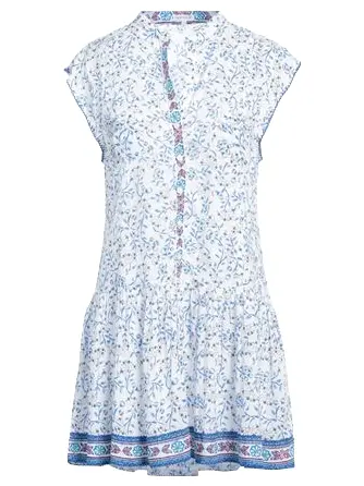 Poupette St Barth Floral Print Mini Dress - Blue
