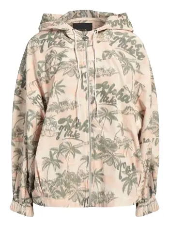 Maje Hawaiian-print Hooded Jacket - Beige