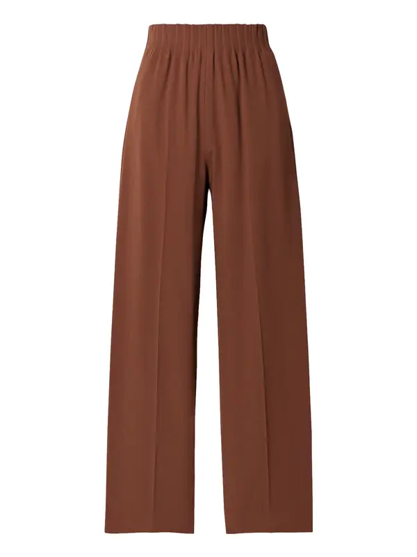 FFORME Maud Crepe Wide-leg Pants - Brown