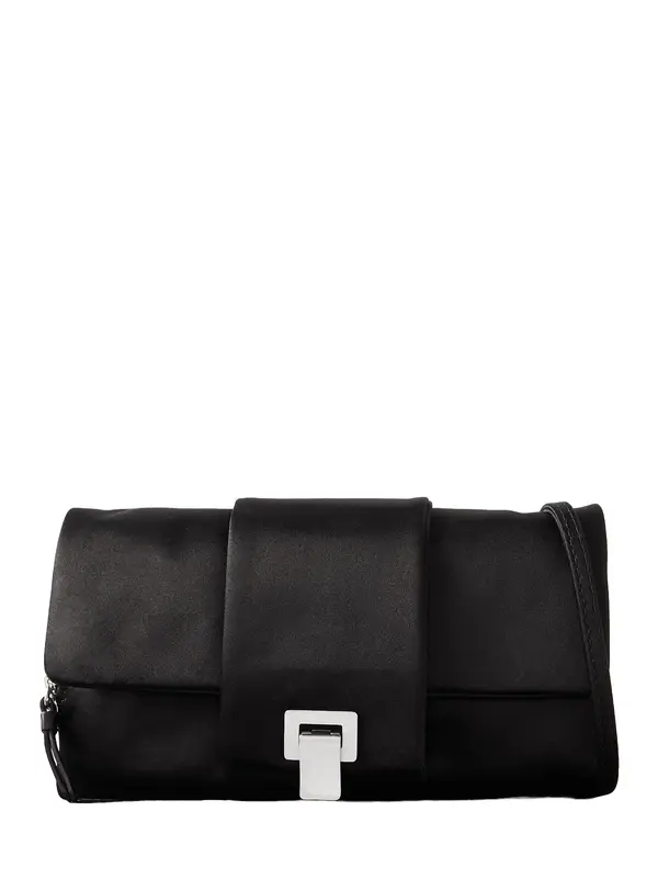 Proenza Schouler Flip Satin Shoulder Bag - Black