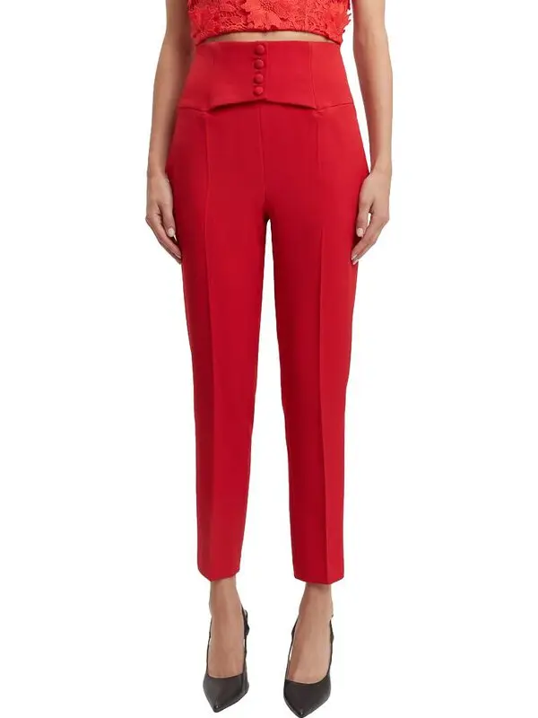Bardot Corset Pants - Famous Red
