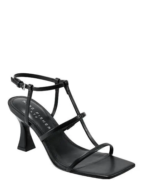 Marc Fisher Dennie Ankle Strap Sandals - Black