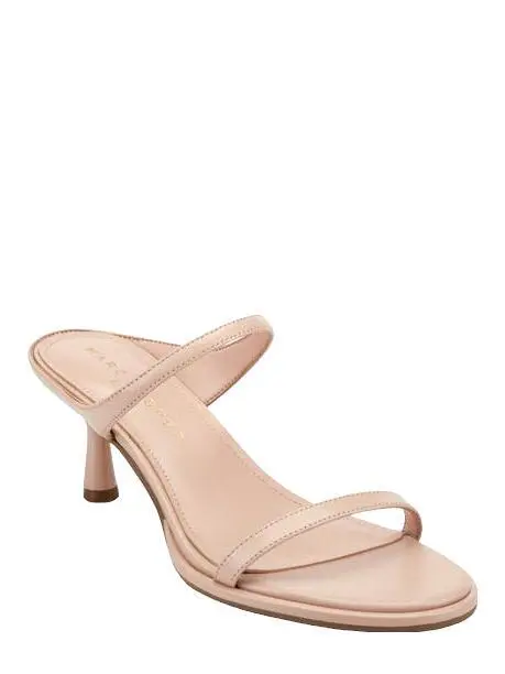 Marc Fisher Alonde Leather Slide Sandals - Light Natural