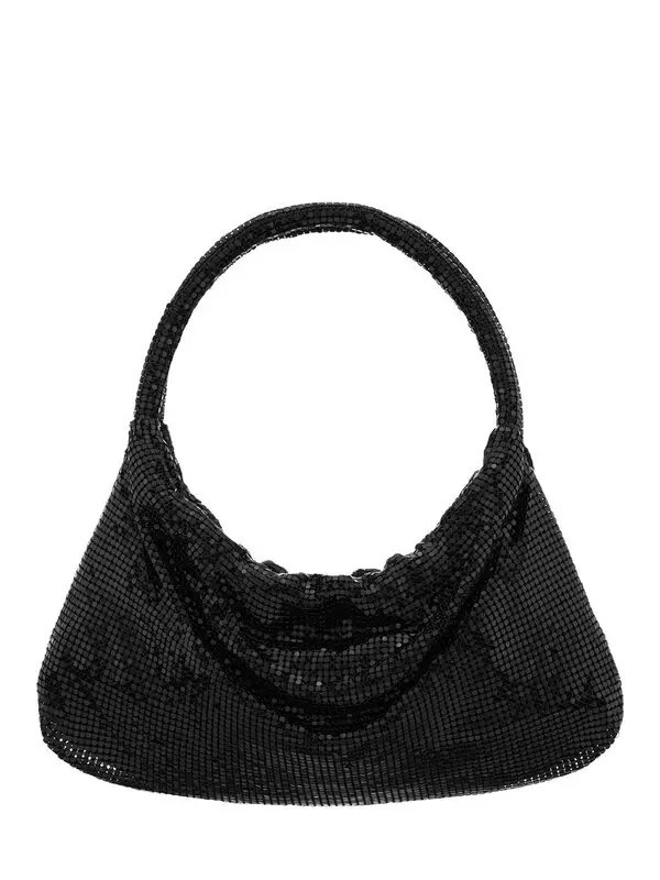 Nina Joyce Mesh Top Handle Bag - Black