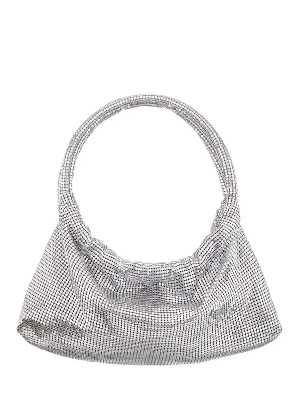 Nina Joyce Mesh Top Handle Bag - Silver