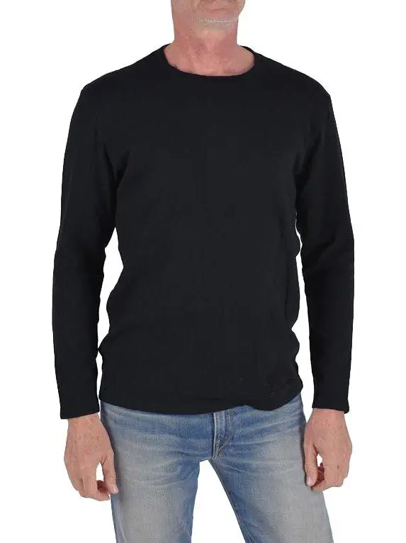 HIROSHI KATO The Drill Crewneck Long Sleeve T-shirt - Black
