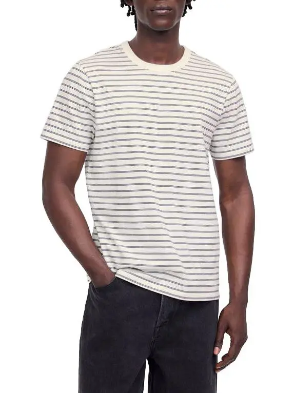 Madewell Allday Garment Dyed Cotton T-shirt - Stripe Parchment
