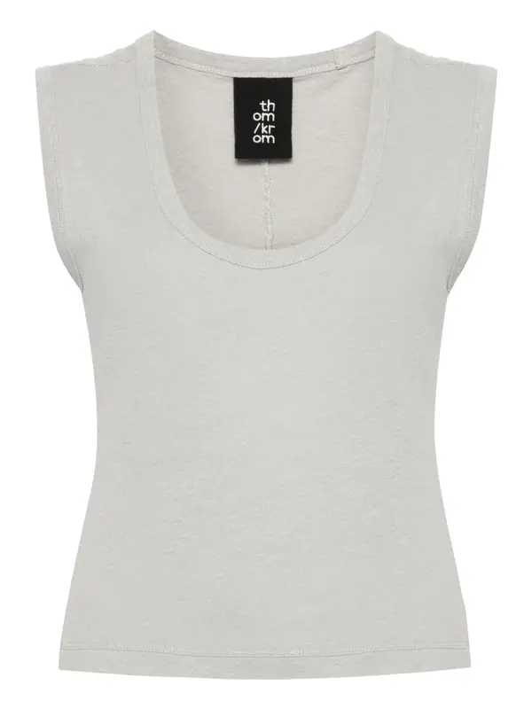 THOM KROM Ribbed Mélange Top - Grey