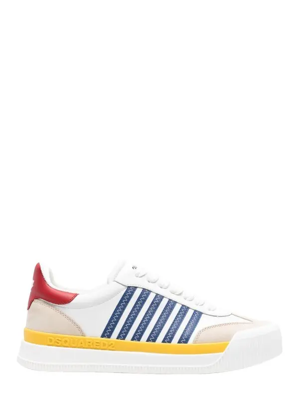 Dsquared2 Jersey Leather Sneakers - Silver