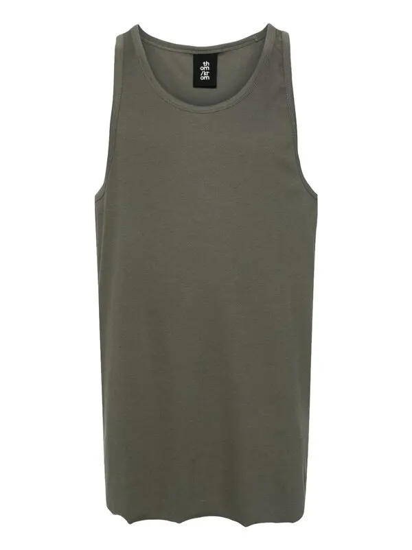 THOM KROM Asymmetric-panels Cotton Tank Top - Green