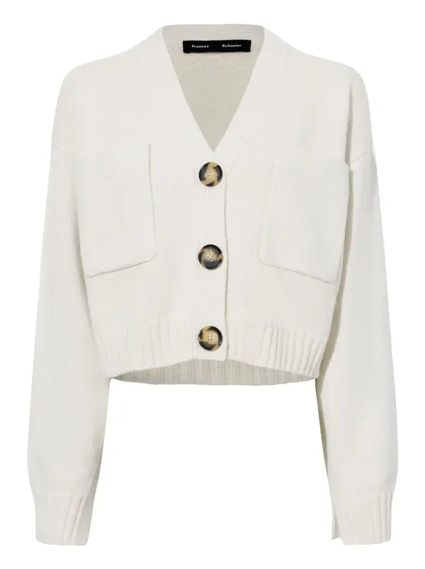 Proenza Schouler Sofia Cashmere-wool Cardigan - Neutrals