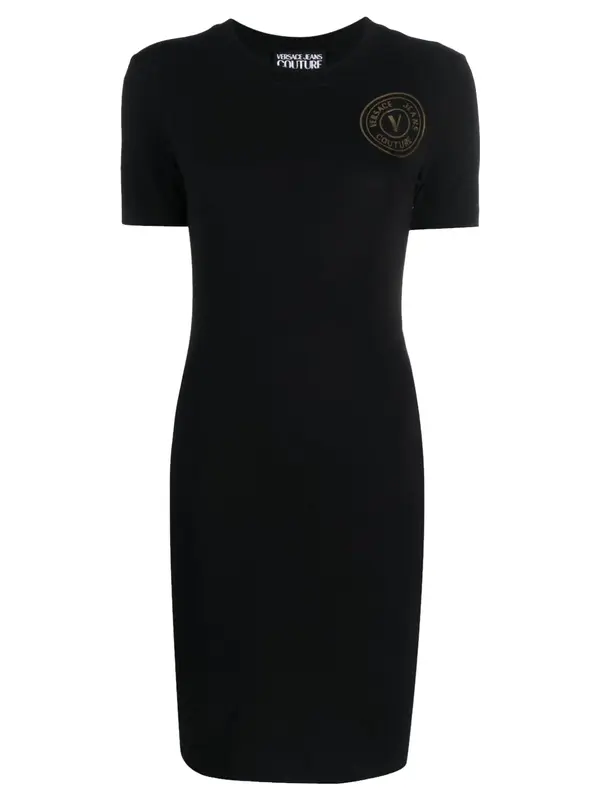 Versace Logo-print Dress - Black