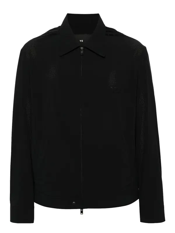 Y3 Logo-printed Panelled Jacket - Black