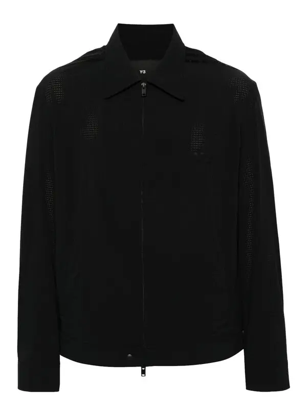 Y3 Logo-printed Panelled Jacket - Black