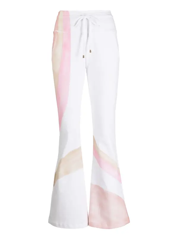 MADISON.MAISON X Designing Hollywood Hand-painted Track Pants - White