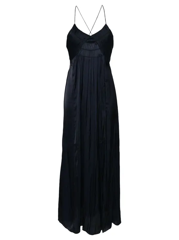 Zadig&Voltaire Rayonne Satin Maxi Dress - Blue