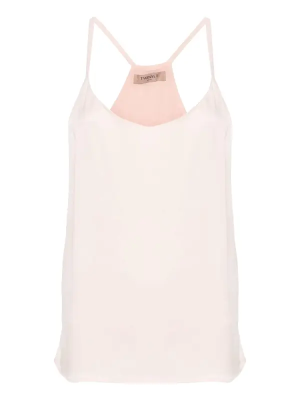 TWINSET Sleeveless Satin Top - Pink