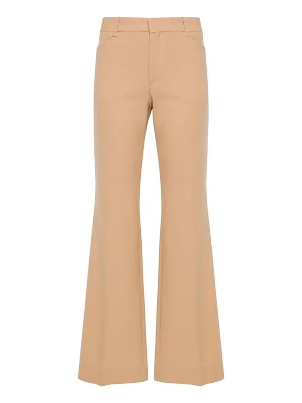 Chloé Wool-blend Flared Trousers - Neutrals