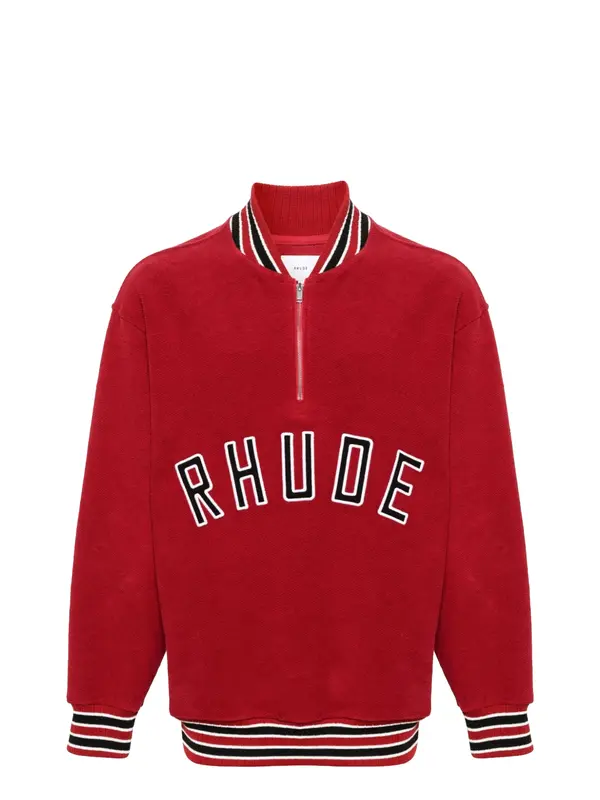 Rhude Varsity Half-zip Sweatshirt - Red