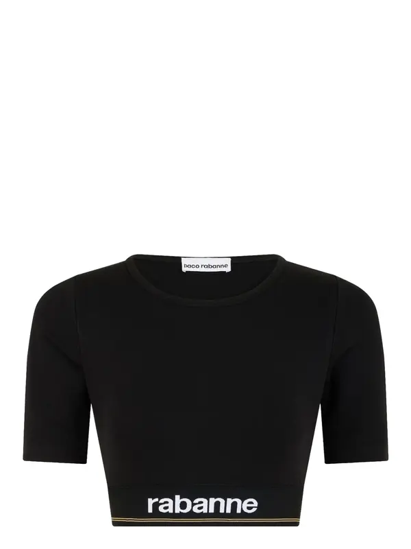 Rabanne Bodyline Cropped T-shirt - Black
