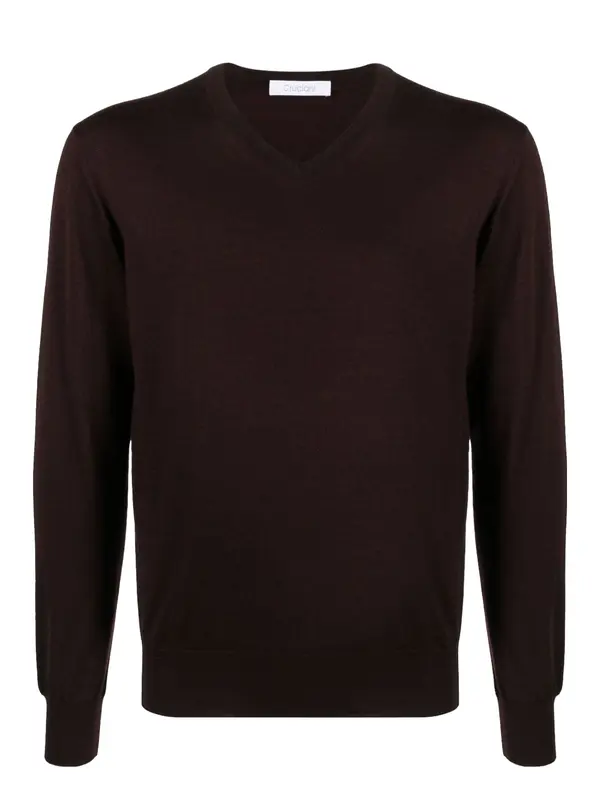 CRUCIANI Cashmere-blend Jumper - Brown