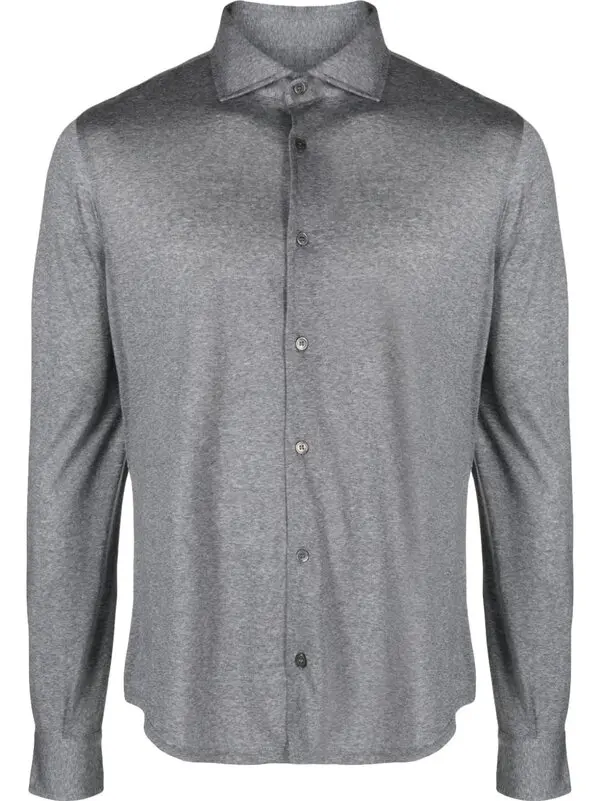 Fedeli Jersey Wool Shirt - Grey