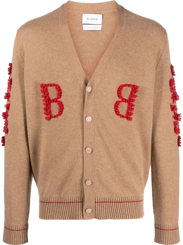 BARRIE 3d-knit Cashmere Cardigan - Brown