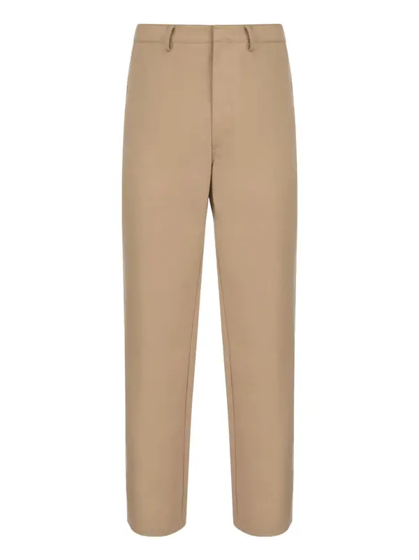 Bally Straight-leg Cotton Trousers - Neutrals
