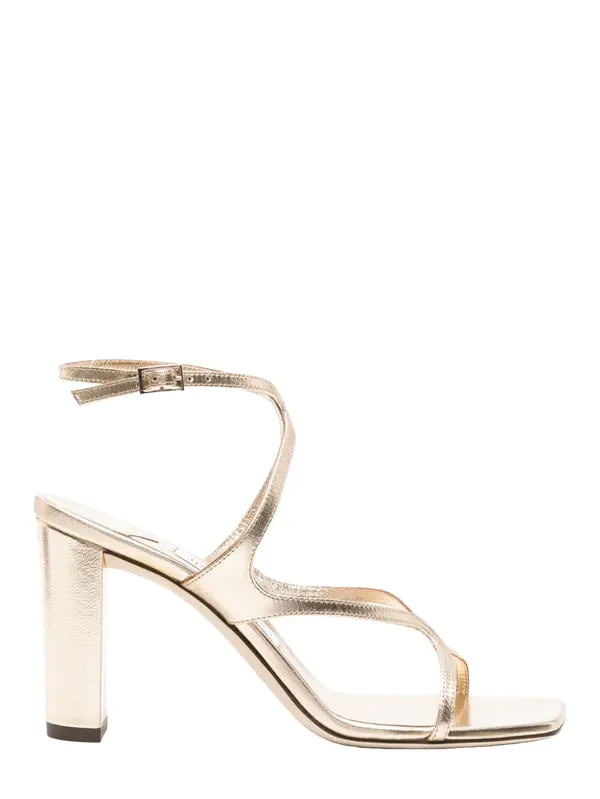 JIMMY CHOO Azie 85mm Metallic Sandals - Gold