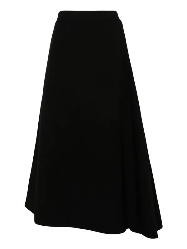 JIL SANDER Asymmetric Midi Skirt - Black