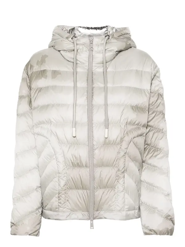 Moncler Delfo Quilted Hooded Jacket - Grey