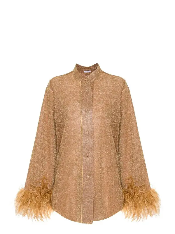 Oseree Lumière Plumage Shirt - Gold
