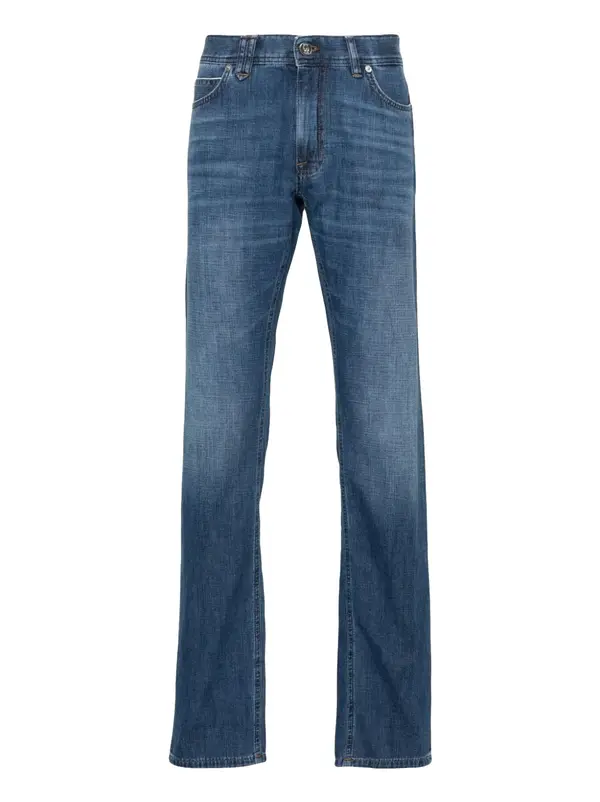 Brioni Meribel Mid-rise Straight-leg Jeans - Blue