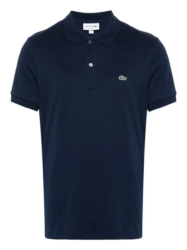 Lacoste Logo-patch Cotton Polo Shirt - Blue
