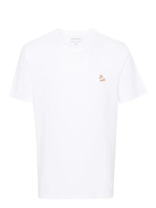 Maison Kitsuné Fox-patch Cotton T-shirt - White