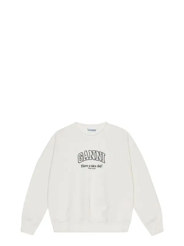 GANNI Logo-print Sweatshirt - White
