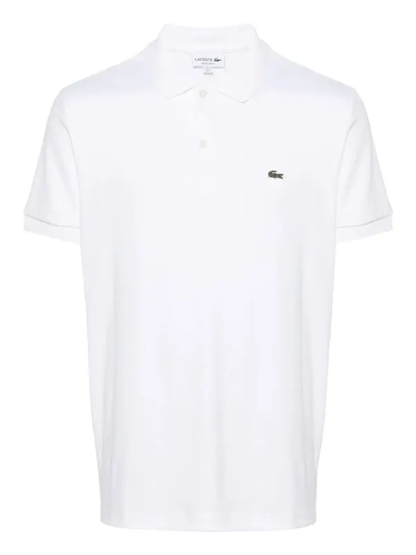 Lacoste Logo-patch Cotton Polo Shirt - White