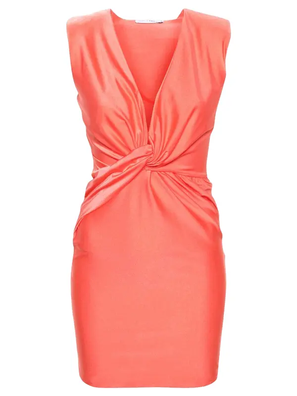 Amen Twist-detail Minidress - Orange