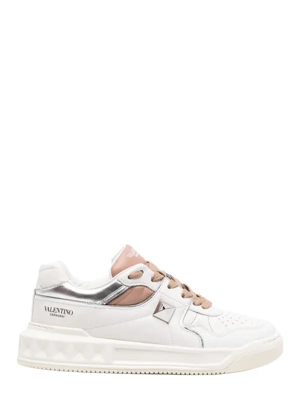 Valentino Garavani One Stud Leather Sneakers - White