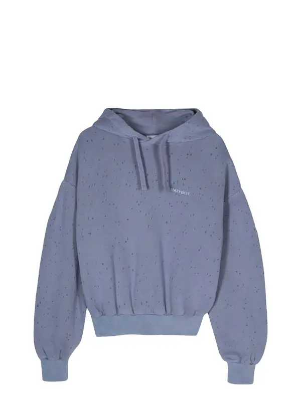 HALFBOY Logo-print Hoodie - Blue