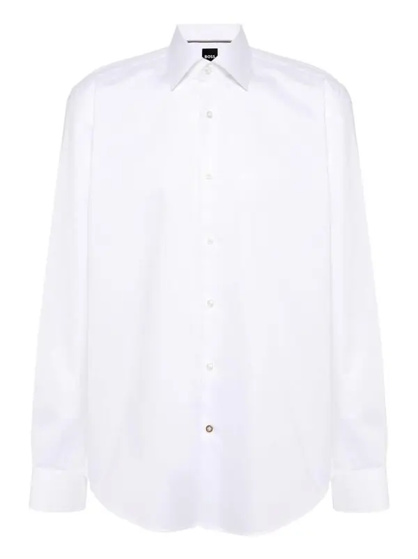 BOSS Long-sleeve Poplin Shirt - White