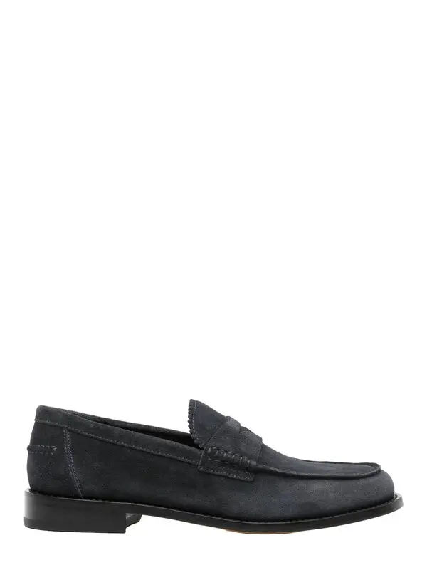 DOUCAL'S Penny-slot Suede Loafers - Blue