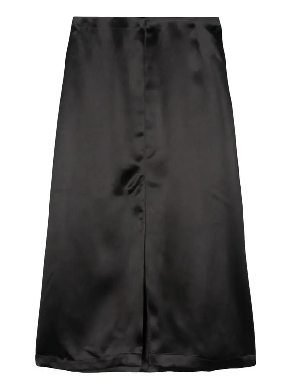 Loulou De Saison Loulou Studio Satin Midi Skirt - Black