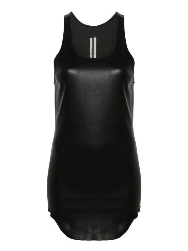 Rick Owens Sleeveless Leather Tank Top - Black