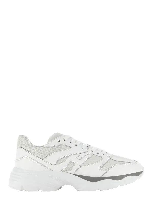 Hogan Allac Panelled Leather Sneakers - Neutrals