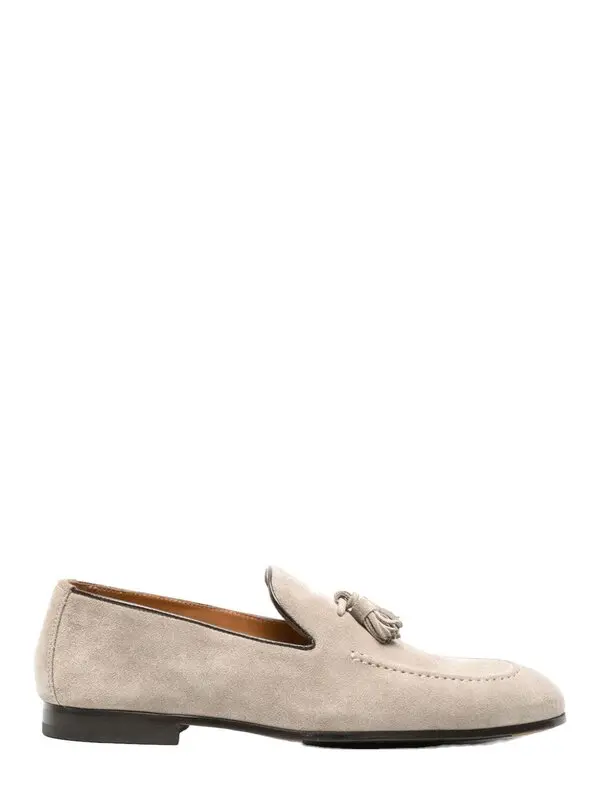 DOUCAL'S Tassel Detail Suede Loafers - Neutrals