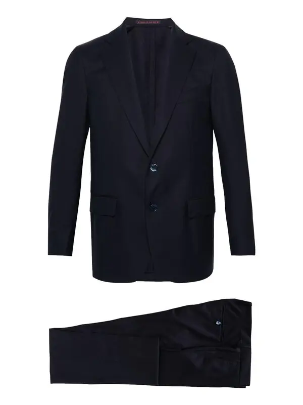 BAGNOLI SARTORIA NAPOLI Virgin-wool Twill Suit - Blue