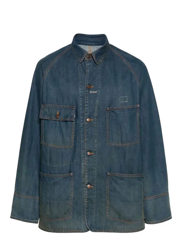 MAISON MARGIELA Classic-collar Denim Jacket - Blue
