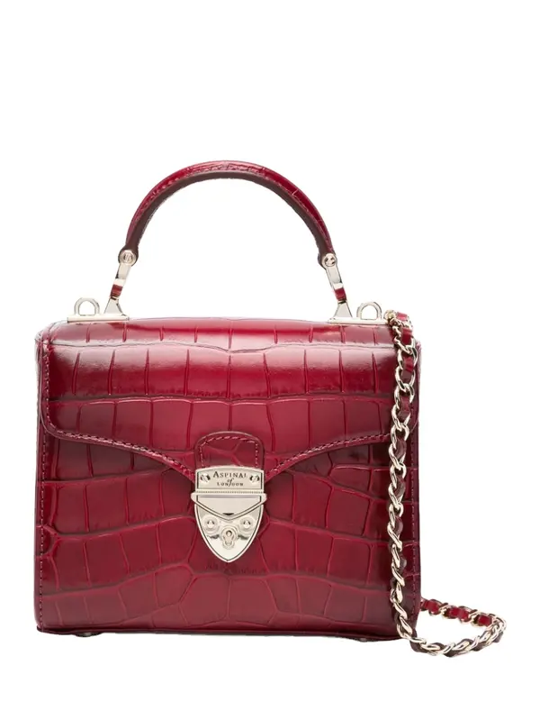 ASPINAL OF LONDON Mini Mayfair Top-handle Bag - Red
